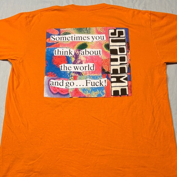 Supreme | Shirts | Supreme Static Orange Tee With Bold Graphic M 42 ...
